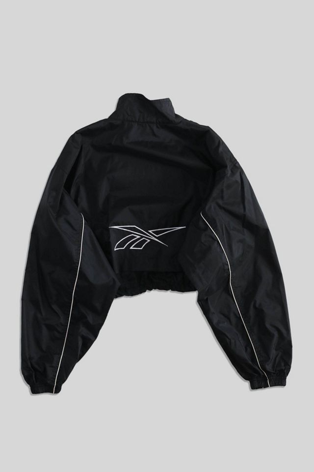 Vintage Reebok White Piping Crop Windbreaker Jacket | Urban Outfitters