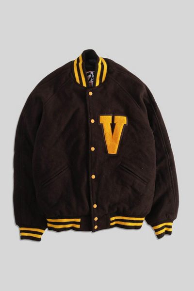 Vintage V Patch Varsity Jacket | Urban Outfitters