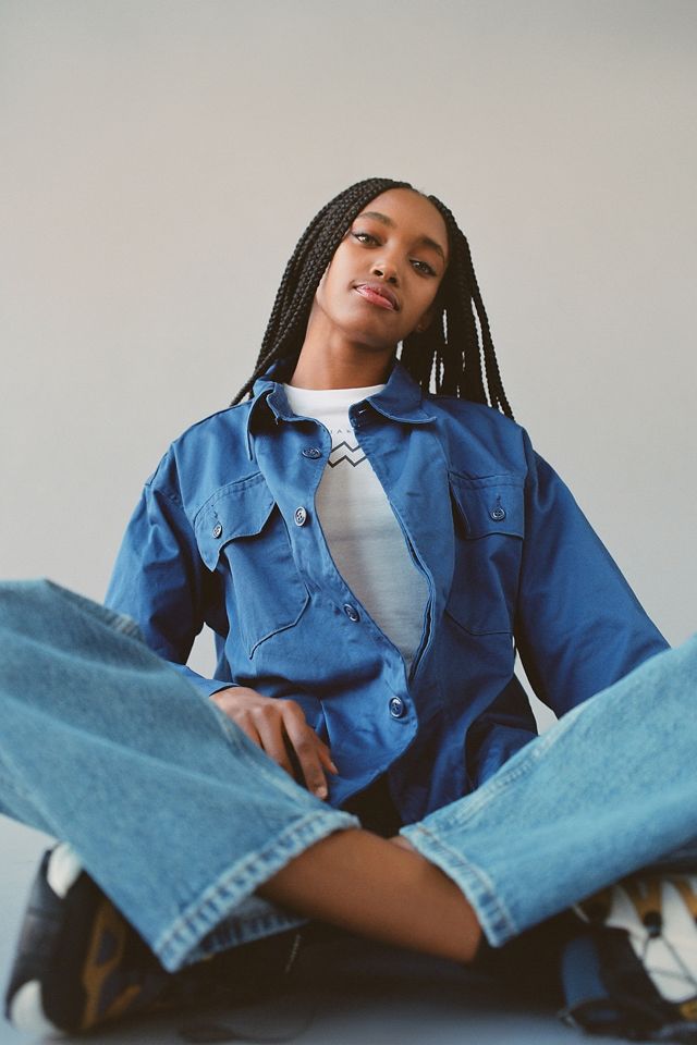 Urban Renewal Vintage Bright Blue Surplus Jacket | Urban Outfitters Canada