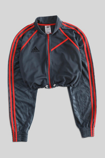Reworked Adidas Slanted Lines Crop Jacket | Urban Outfitters