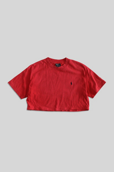 Vintage Polo Simple Red Crop Tee | Urban Outfitters