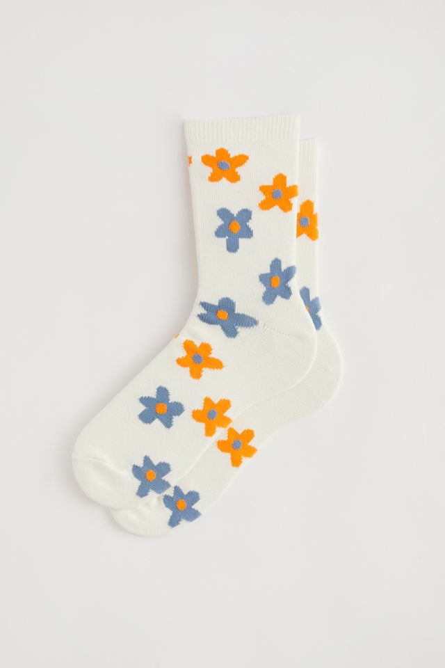 Flower Pattern Crew Sock | Urban Outfitters Canada