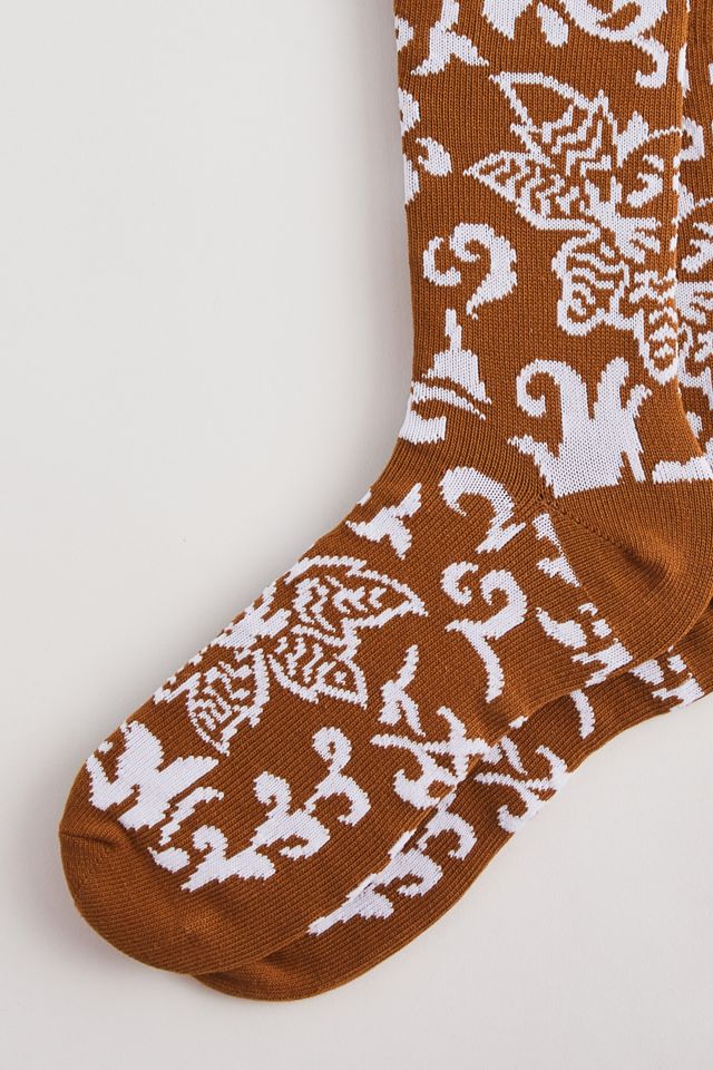 Floral Outline Crew Sock | Urban Outfitters