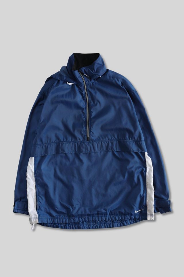 Vintage Nike Blue and White Lower Side Panels Windbreaker Jacket ...