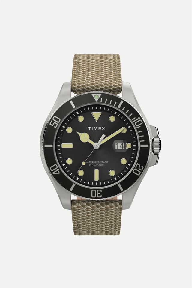 Timex Harborside Coast 43mm Fabric Strap Watch | Urban Outfitters