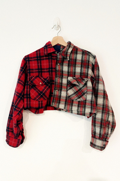 Vintage Reworked Split Flannel | Urban Outfitters