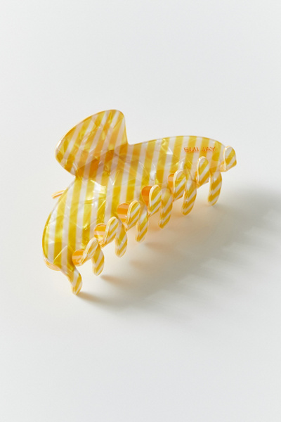 Emi Jay Yellow Cabana Big Effing Claw Clip | Urban Outfitters