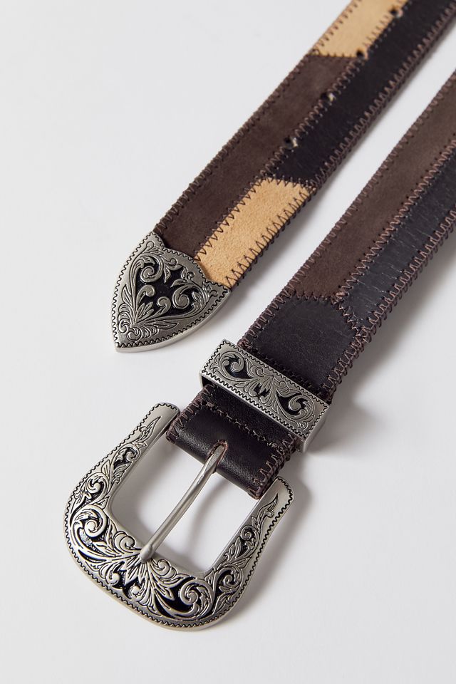 Jesse Patchwork Western Belt | Urban Outfitters