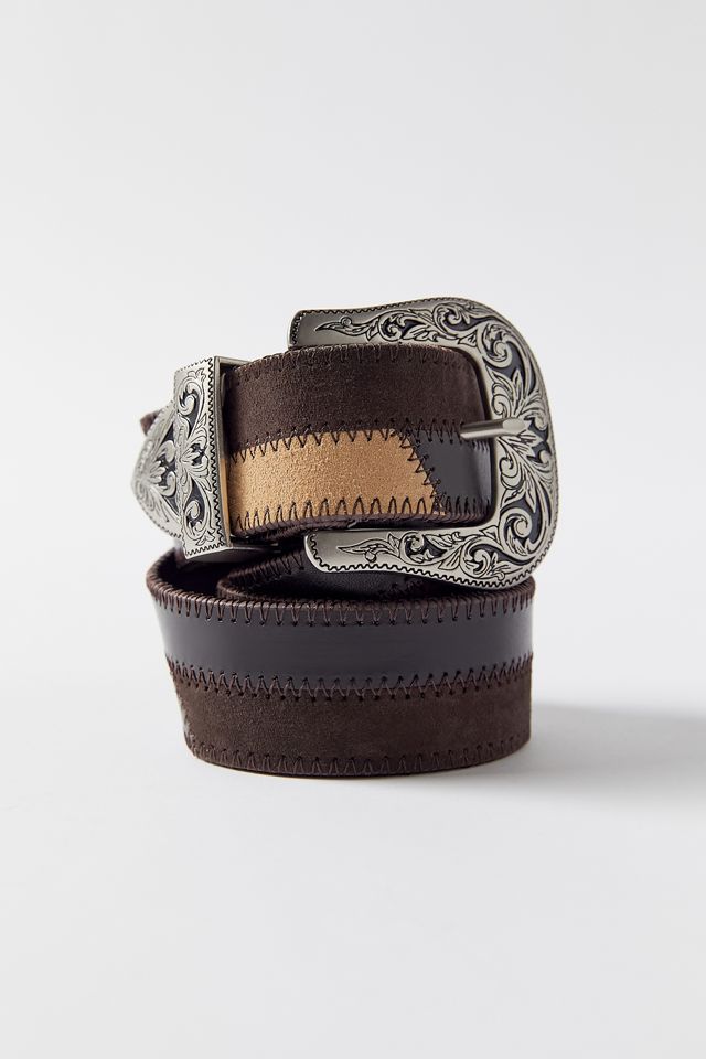 Jesse Patchwork Western Belt | Urban Outfitters