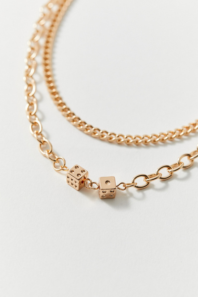 Dice Chain Layer Necklace | Urban Outfitters