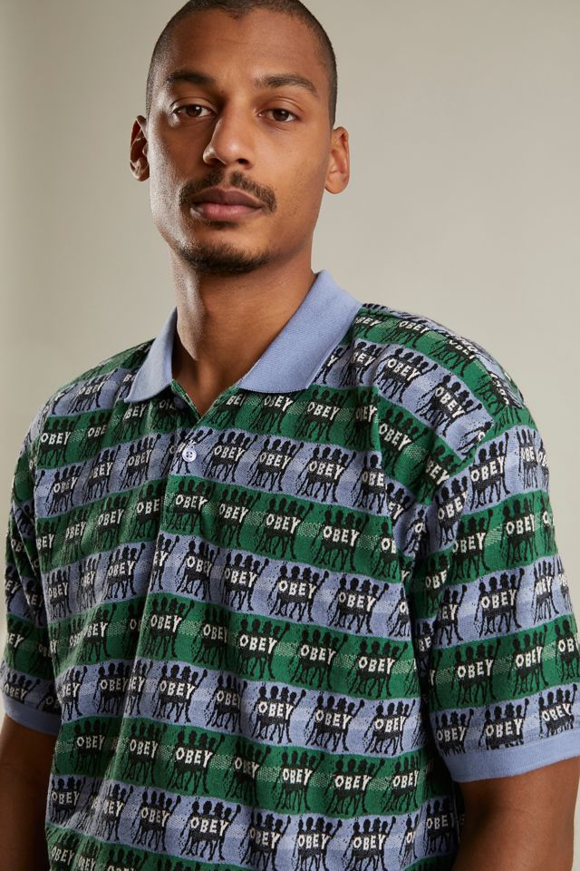 OBEY Praise Jacquard Polo Shirt | Urban Outfitters