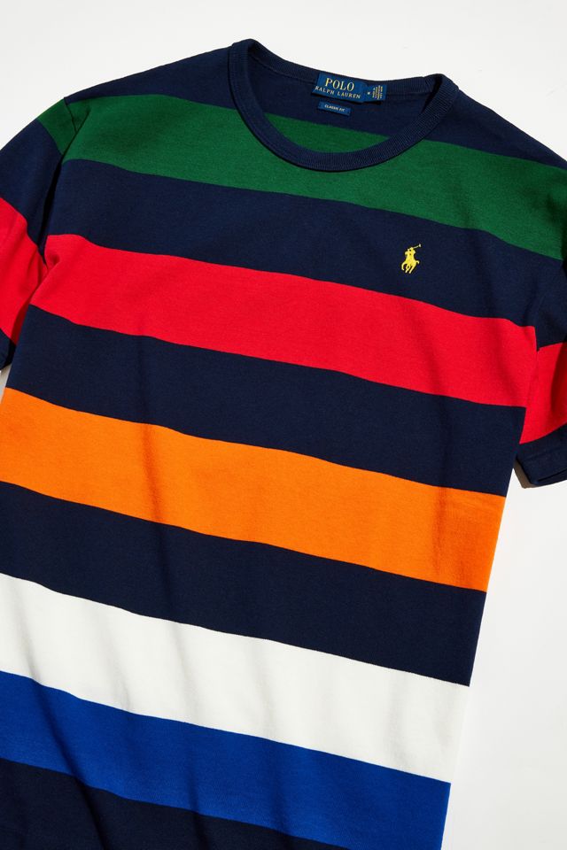 Polo Ralph Lauren Block Stripe Tee | Urban Outfitters