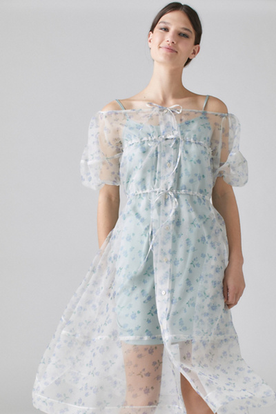 SOONSU Naïve Organza Midi Dress | Urban Outfitters