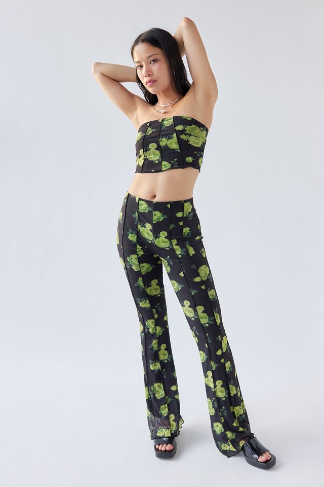 UO Dulce Mesh Top And Pant Set | Urban Outfitters