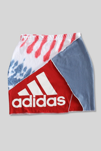 Frankie Collective Rework Adidas Patchwork Tee Skirt 015 | Urban Outfitters