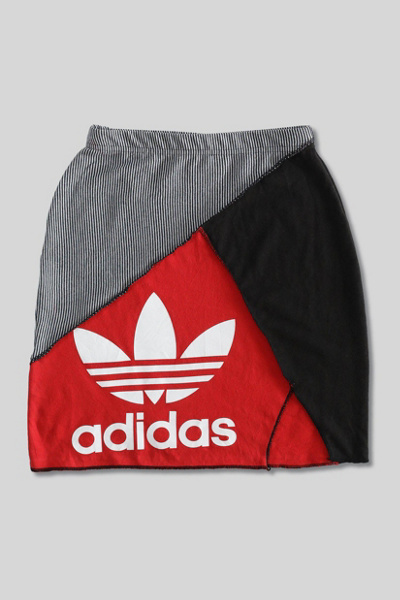 Frankie Collective Rework Adidas Patchwork Tee Skirt 016 | Urban Outfitters