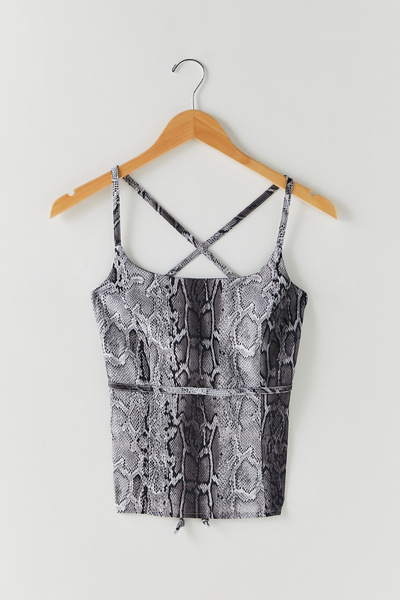 Vintage Snake Print Tie-Back Top | Urban Outfitters