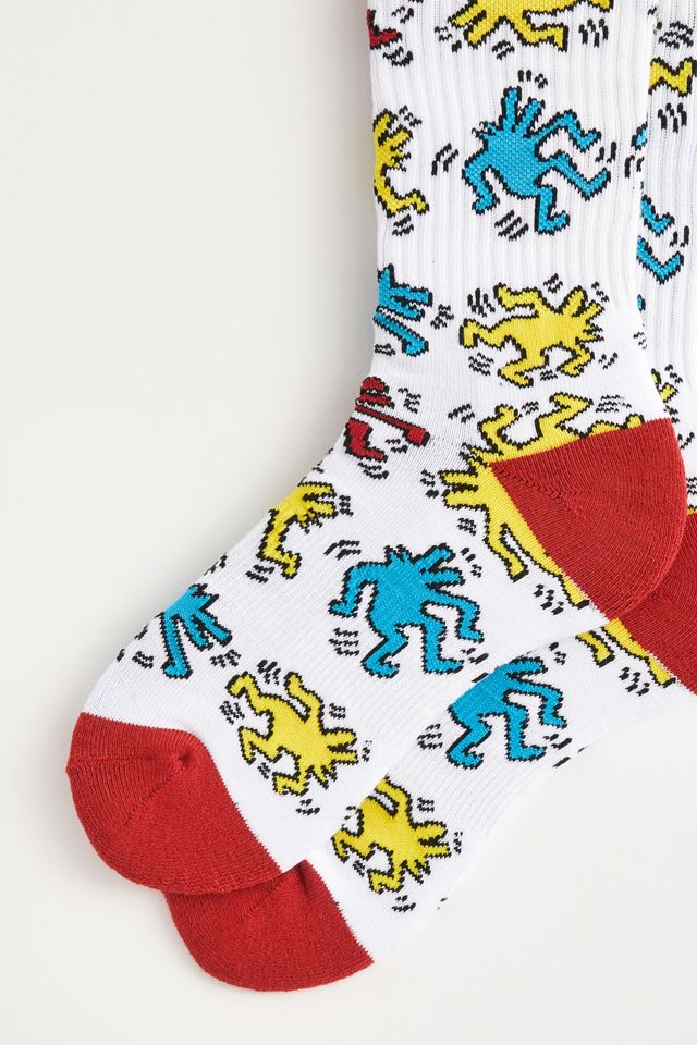 Keith Haring Dancing Dog Crew Sock | Urban Outfitters Canada