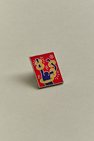 Pintrill Keith Haring Pop Shop Man With Rings Enamel Pin | Urban ...