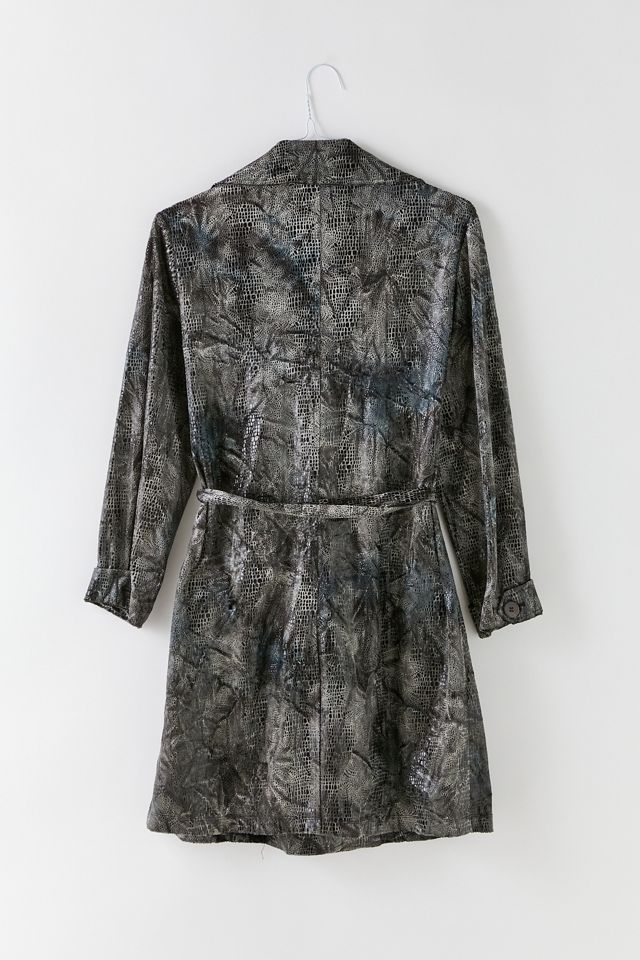 Vintage Snake Pattern Lightweight Trench Coat | Urban Outfitters Canada