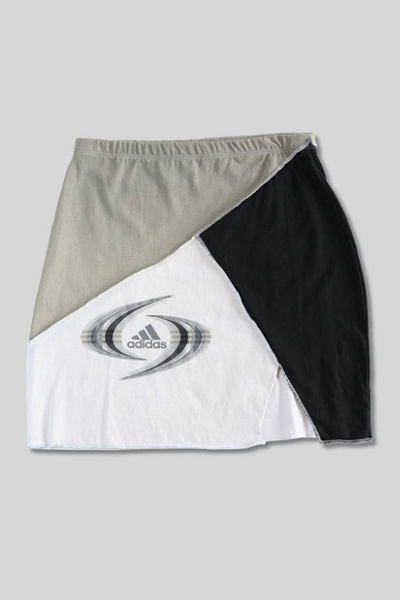 Frankie Collective Rework Adidas Patchwork Tee Skirt 053 | Urban Outfitters