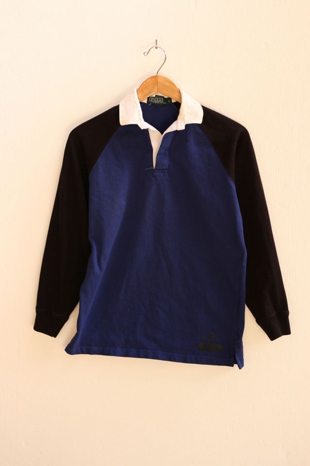Vintage Polo Ralph Lauren Raglan Sleeve Rugby Shirt | Urban Outfitters
