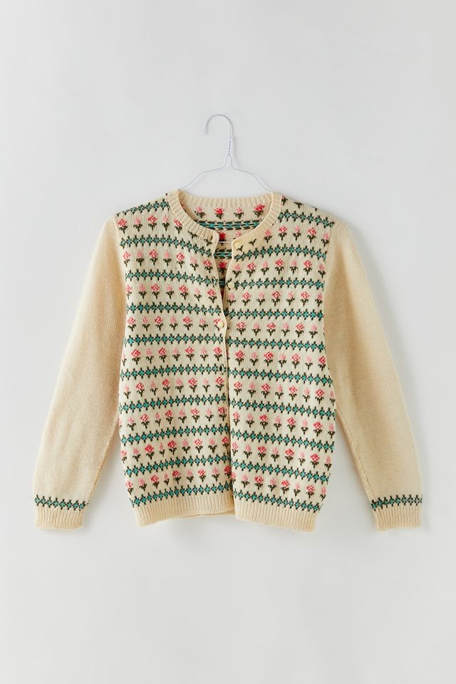 Vintage Floral Pattern Cardigan | Urban Outfitters