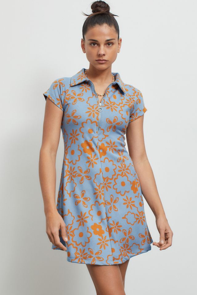 UO Arla Zip-Up Mini Dress | Urban Outfitters