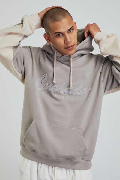 Colorado Spliced Chenille Text Hoodie Sweatshirt | Urban Outfitters