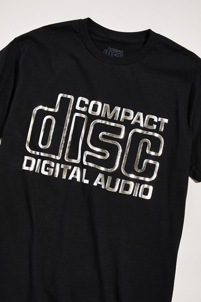Compact Disc Digital Audio Foil Print Tee | Urban Outfitters
