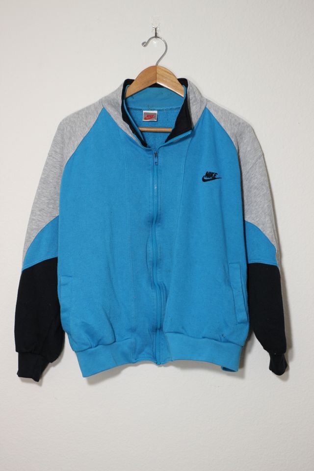 Vintage Nike 1989 Oversized Colorblock Fleece Track Jacket | Urban ...
