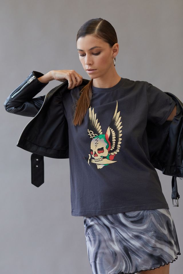 Ed Hardy Skull Rings Graphic Tee | Urban Outfitters