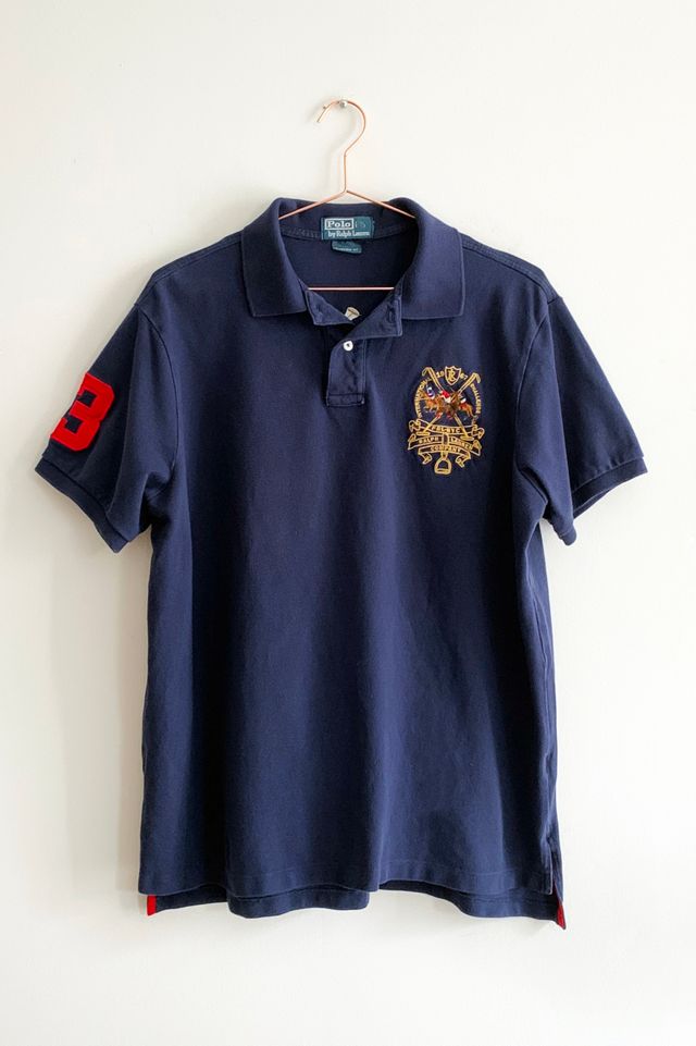 Vintage Polo Ralph Lauren Challenge Cup Navy Polo | Urban Outfitters
