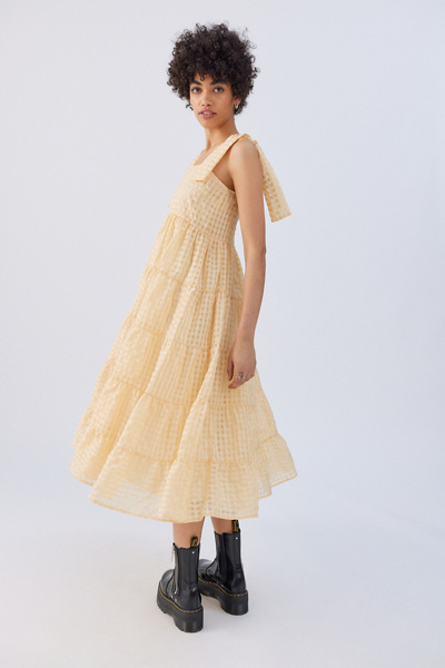 Sister Jane Marigold Gingham Midi Dress | Urban Outfitters