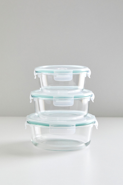 Round Glass Food Storage Container - Set Of 3 | Urban Outfitters Canada