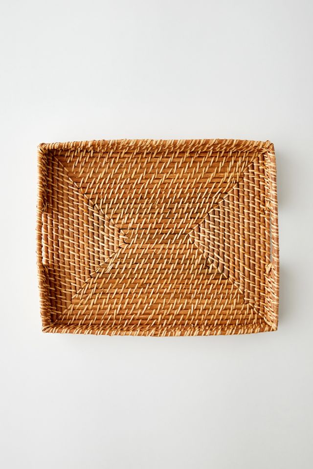 Seawell Rattan Serving Tray | Urban Outfitters