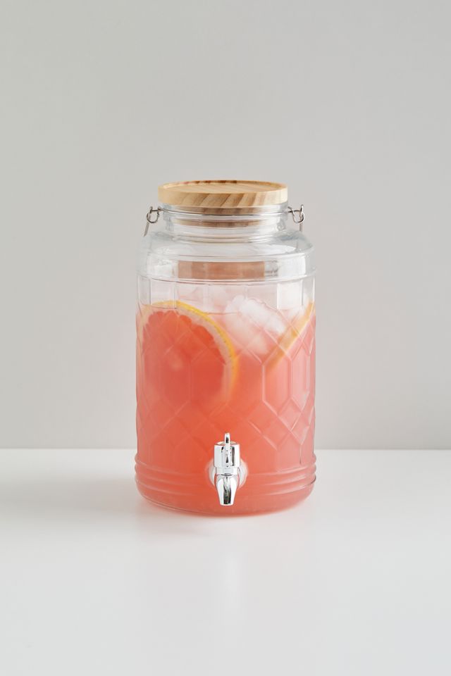 Wood Lidded Glass Beverage Dispenser | Urban Outfitters