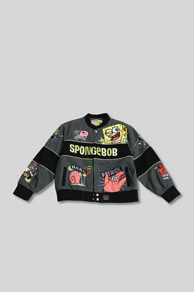 Vintage Spongebob Cast Racing Jacket | Urban Outfitters