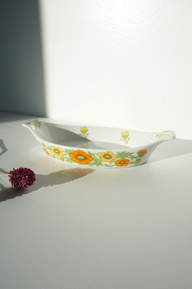 Vintage Retro Floral Pattern Ceramic Dish | Urban Outfitters