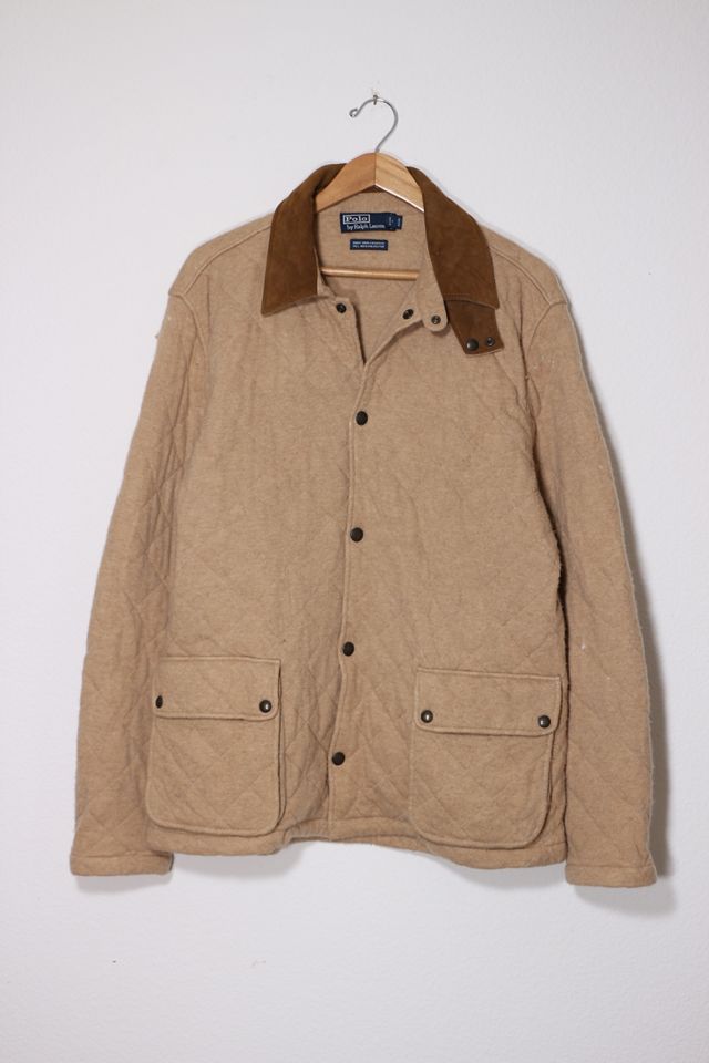Vintage Polo Ralph Lauren Beaten Up Cashmere Quilted Shirt Jacket ...