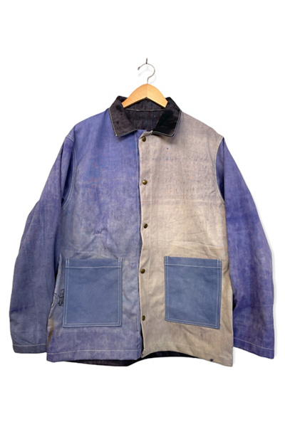 My Best Vintage Life Podcast Recycled Canvas Scrap Jacket | Purple and ...