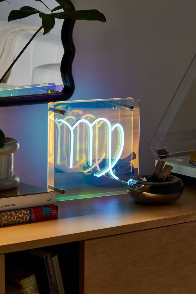 Zodiac Iridescent Neon Acrylic Light Box | Urban Outfitters