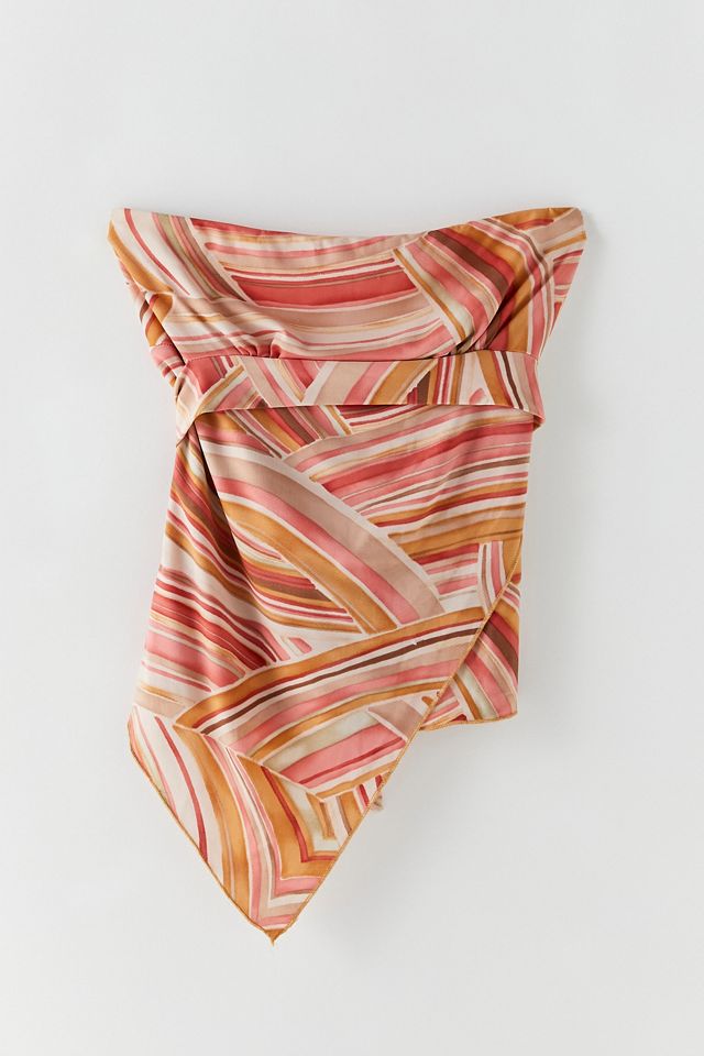 Vintage Y2K Striped Asymmetric Top | Urban Outfitters