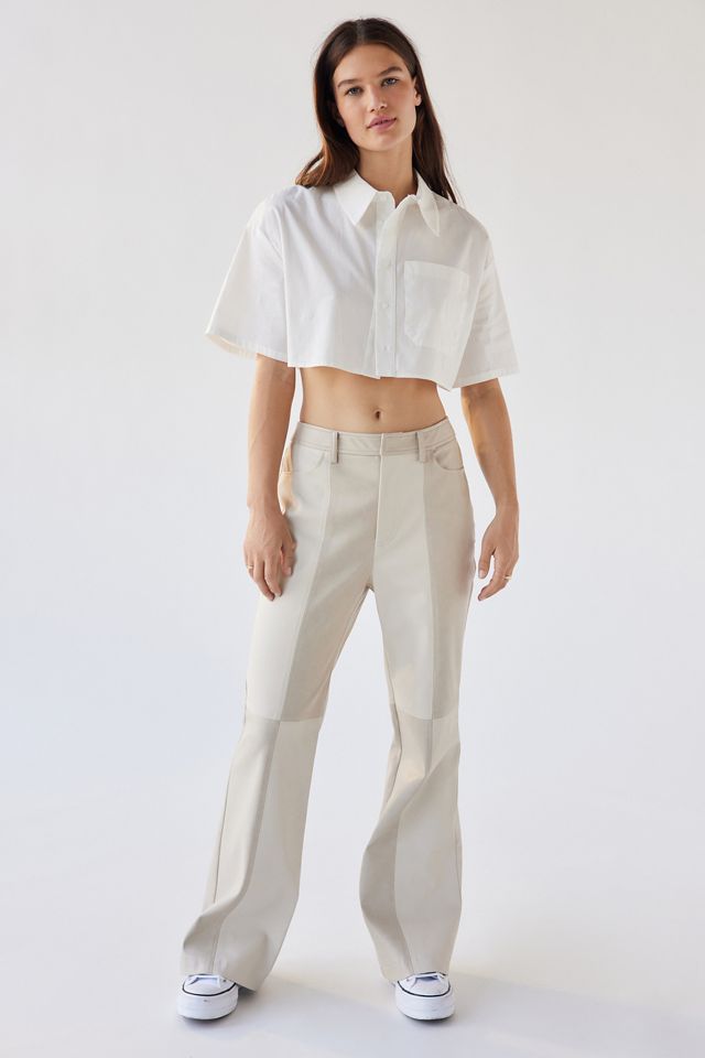 UO Christy Faux Leather Colorblock Pant | Urban Outfitters Canada