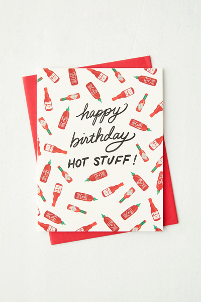 Slightly Stationery Hot Stuff Birthday Card | Urban Outfitters