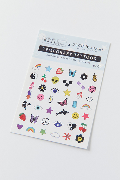 INKED by dani X Deco Miami Temporary Tattoo Sheet | Urban Outfitters