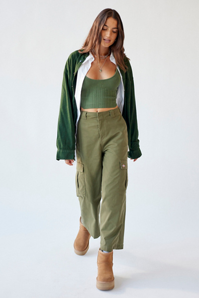Dickies Twill Cropped High-Rise Cargo Pant | Urban Outfitters