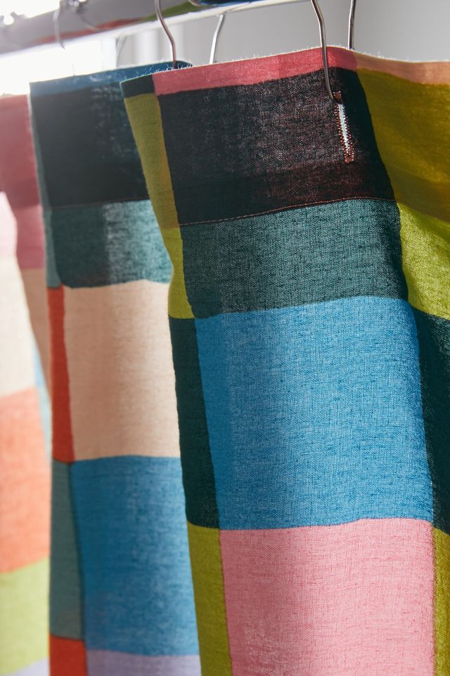 Rainbow Check Shower Curtain | Urban Outfitters