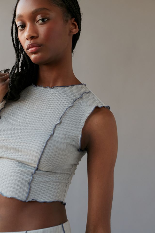 Urban Renewal Remnants Lettuce Edge Tank Top | Urban Outfitters Canada