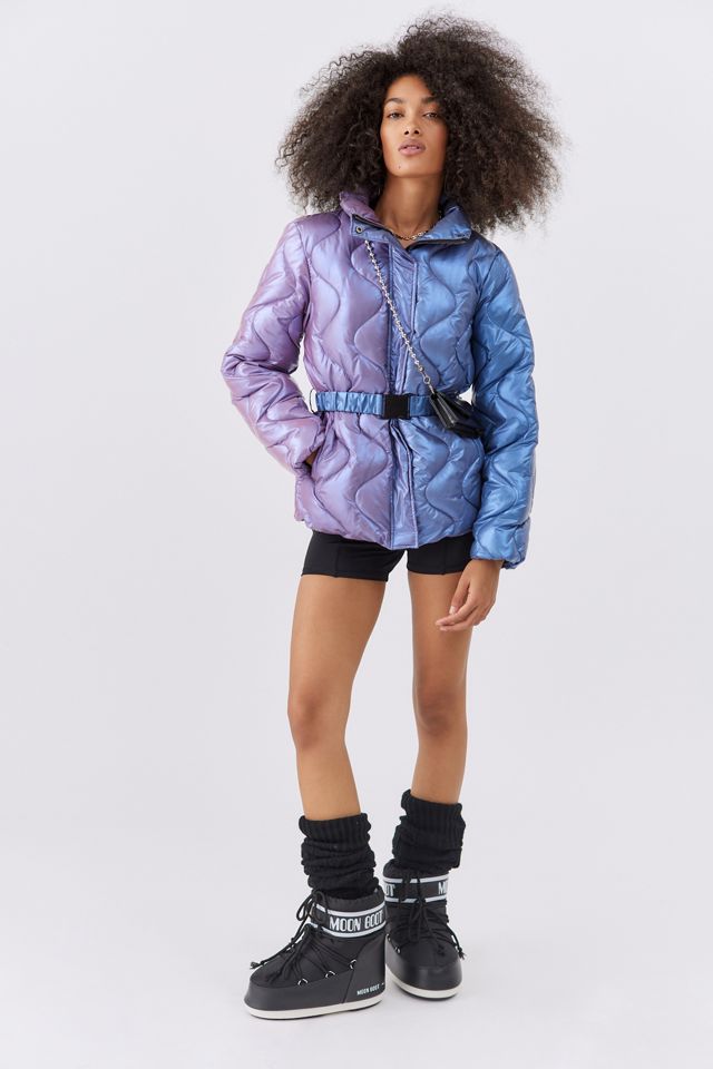 Unreal Fur Neon Puffer Jacket | Urban Outfitters